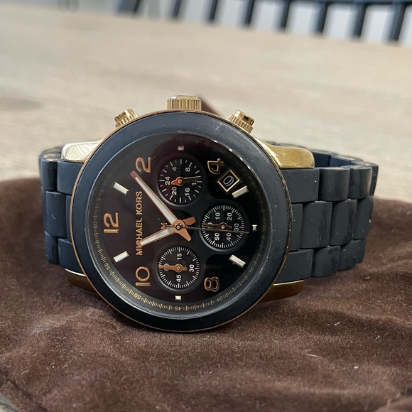 Michael Kors | Accessories | Michael Kors Matte Black Watch | Poshmark